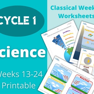 Cycle 1 - Science - Classical Weekly Worksheets - Weeks 13-24 - Etsy