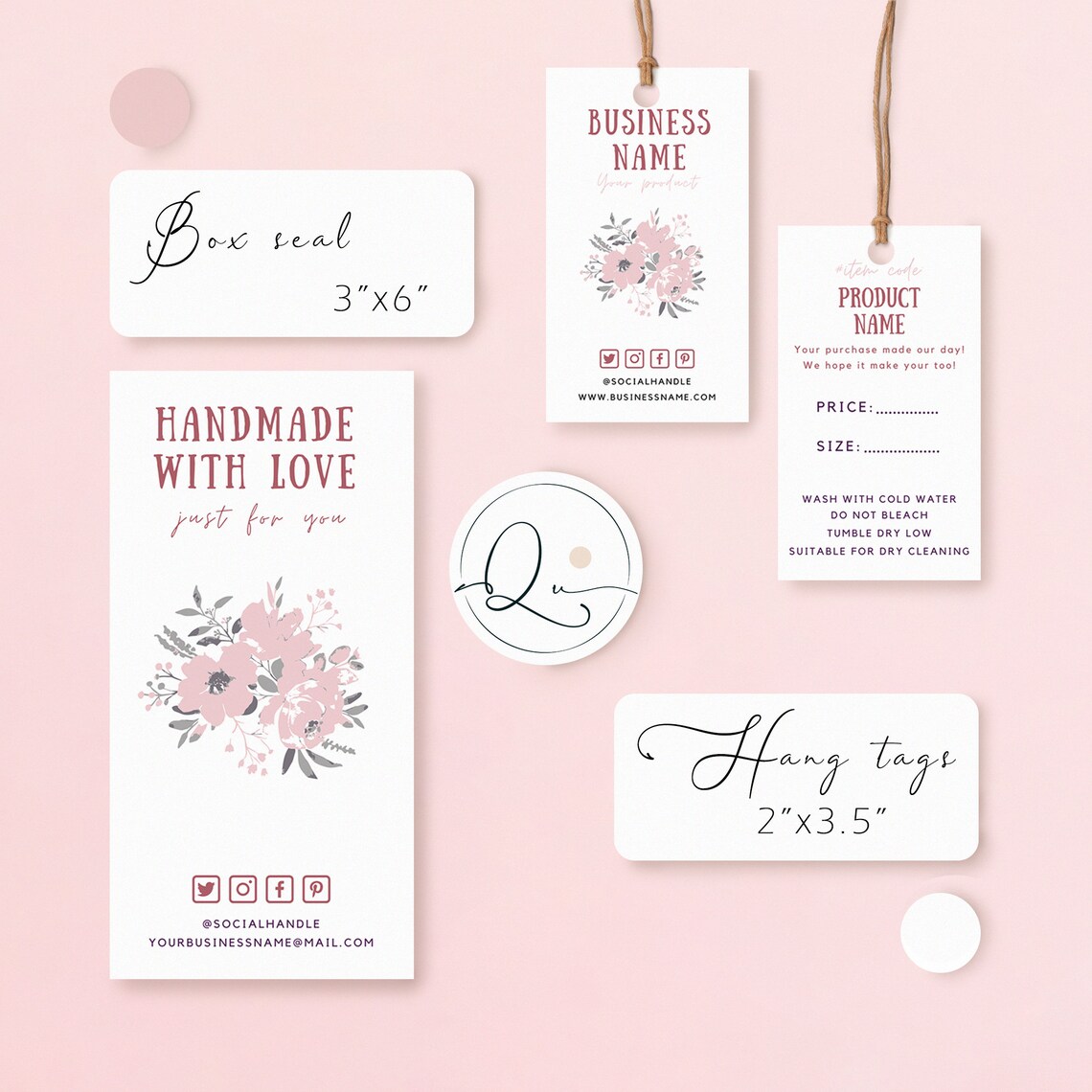 Editable Branding Kit Canva Brand Package Inserts Template | Etsy Canada