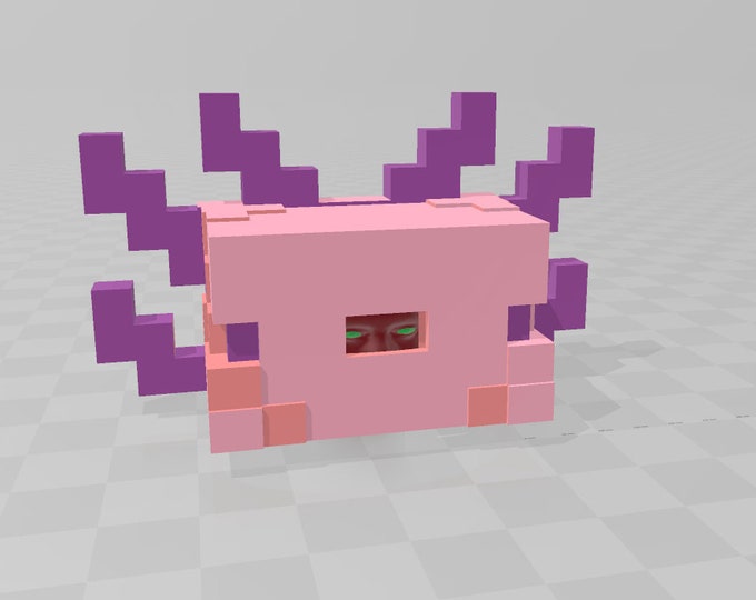 3D Printed Minecraft Axolotl Helmet - Etsy