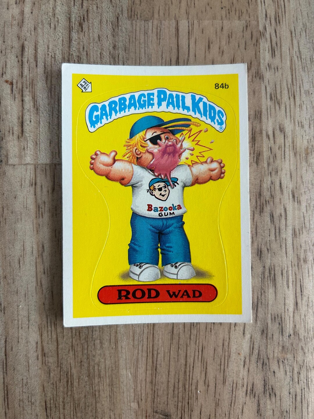 Original 1986 Garbage Pail Kids Card "rod Wad" Bazooka Gum ~ Excellent ...