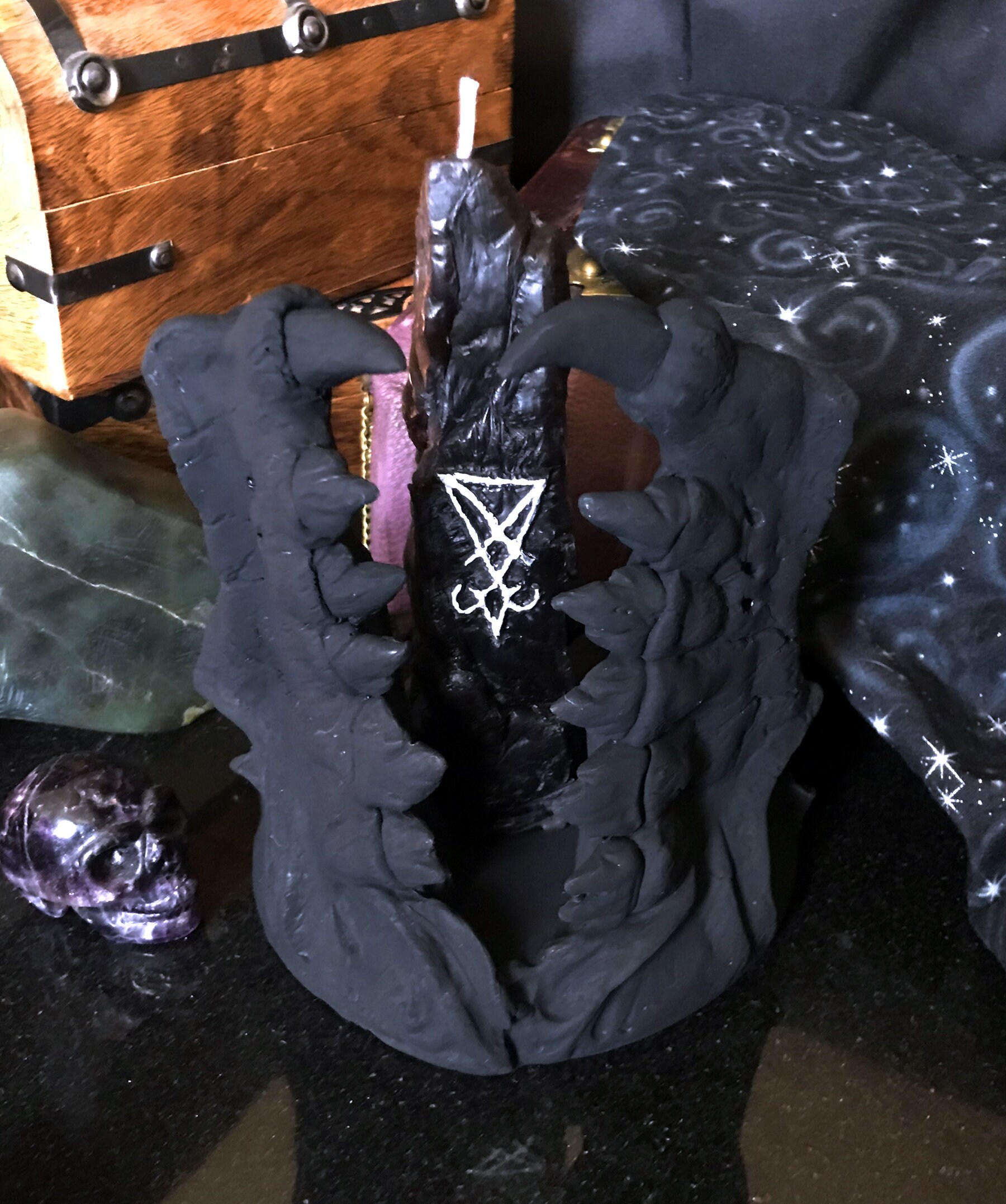 Resin Altar Demonic Vampire Ritual Mandible Display Shelf - Etsy