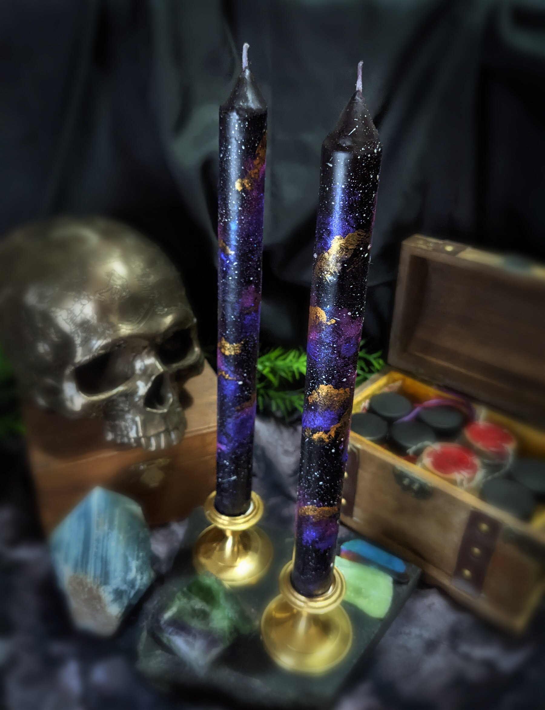 Violet Nebula Bleeding Candle Chaos Space Ritual Candle | Etsy