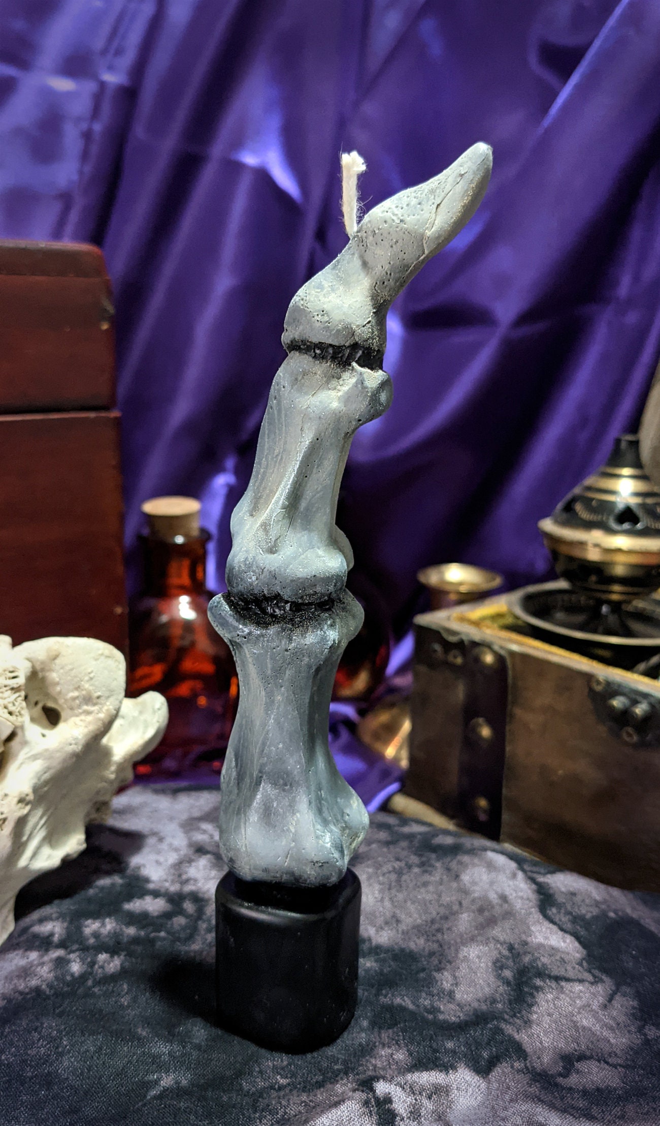 Skeleton Little Finger Candle Left Hand Skeleton Candle - Etsy