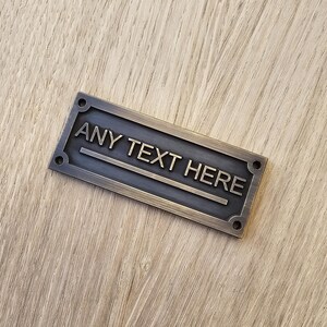 Custom Brass Name Plate & Door Signs Personalized Plaques for Wall or ...