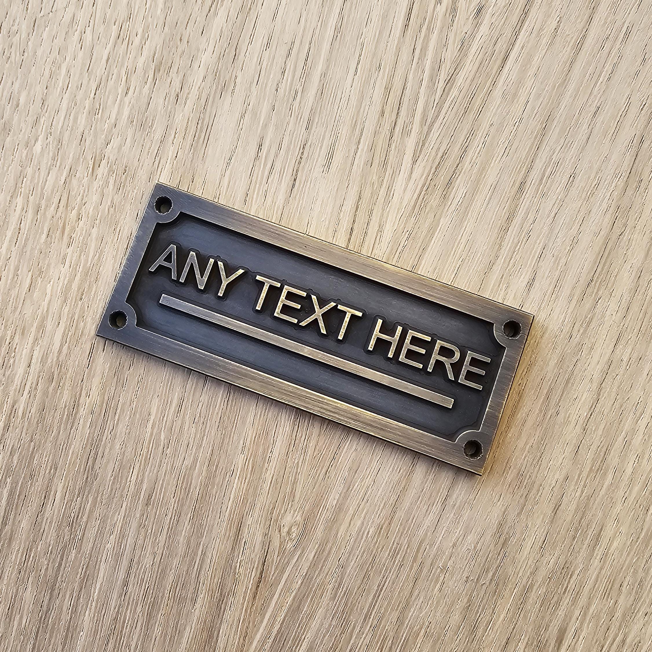 Custom Brass Name Plate & Door Signs – Personalized Plaques for Wall or ...