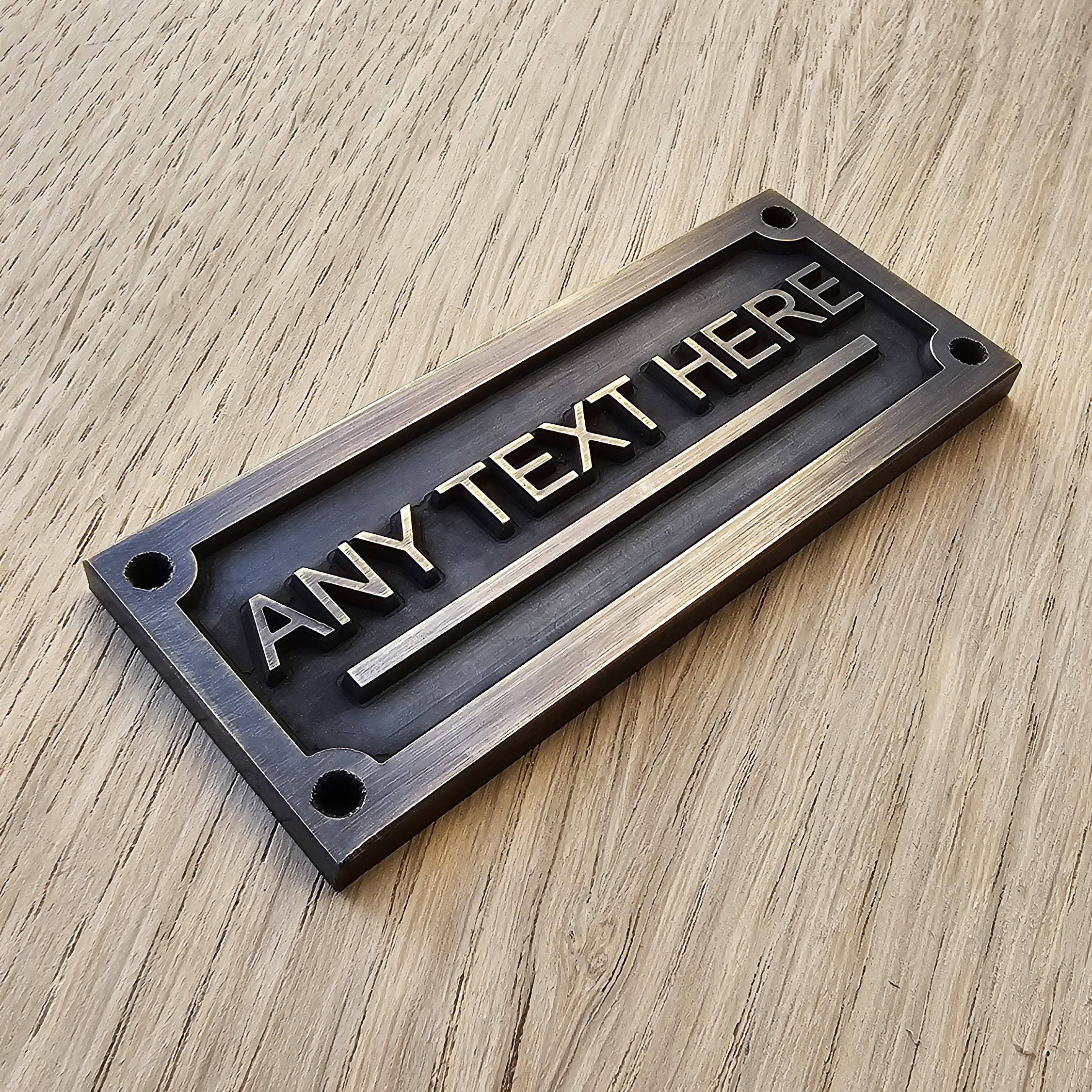 Custom Brass Name Plate & Door Signs – Personalized Plaques for Wall or ...