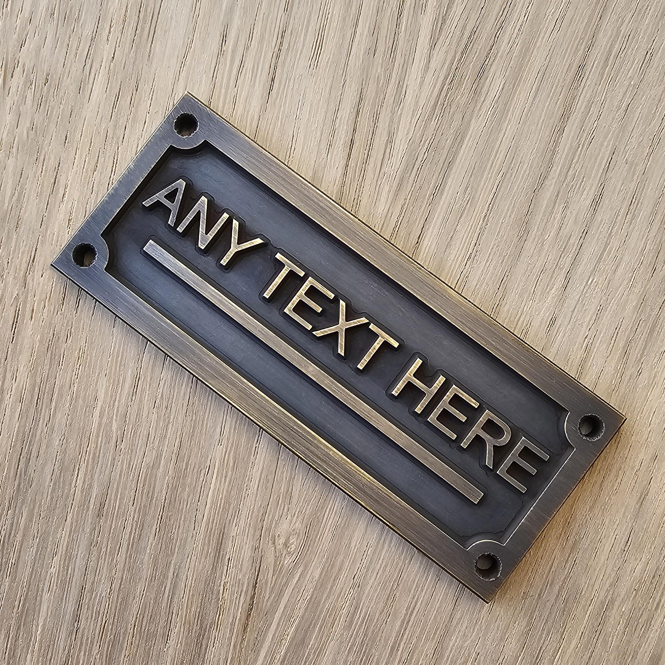 Custom Brass Name Plate & Door Signs – Personalized Plaques for Wall or ...