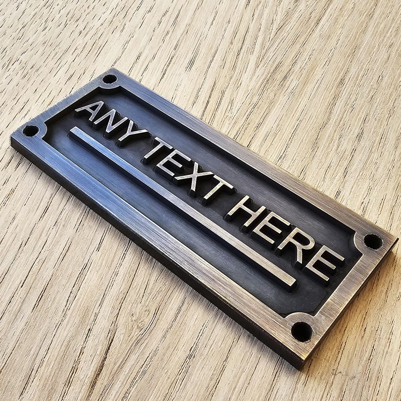 Custom Brass Name Plate & Door Signs – Personalized Plaques for Wall or ...