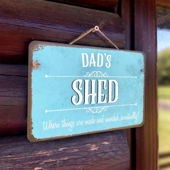 Personalised Shed Man Cave Hanging Sign Retro Vintage Sign | Etsy