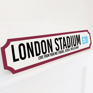 Personalised Football Stadium Street Sign | CREATE YOUR OWN | Custom ...