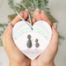 Family Personalised Hanging Heart Pebble Decoration Gift Ornament Gifts ...