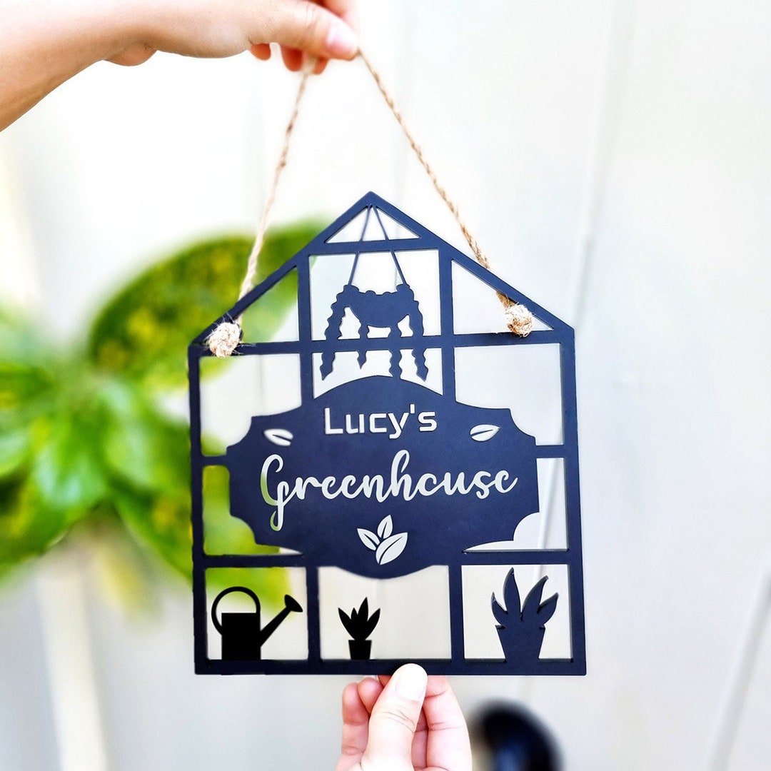 Personalised Laser Cut Greenhouse Sign | Greenhouse Decor Potting Shed ...