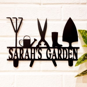 Personalised Laser Cut Garden Sign | Garden Wall Door Decor Accessory ...