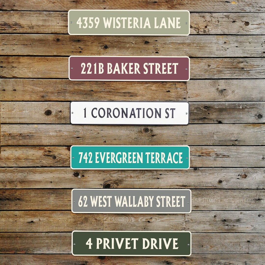 Personalised Traditional Road Sign | Vintage Style | Indoor | Outdoor ...