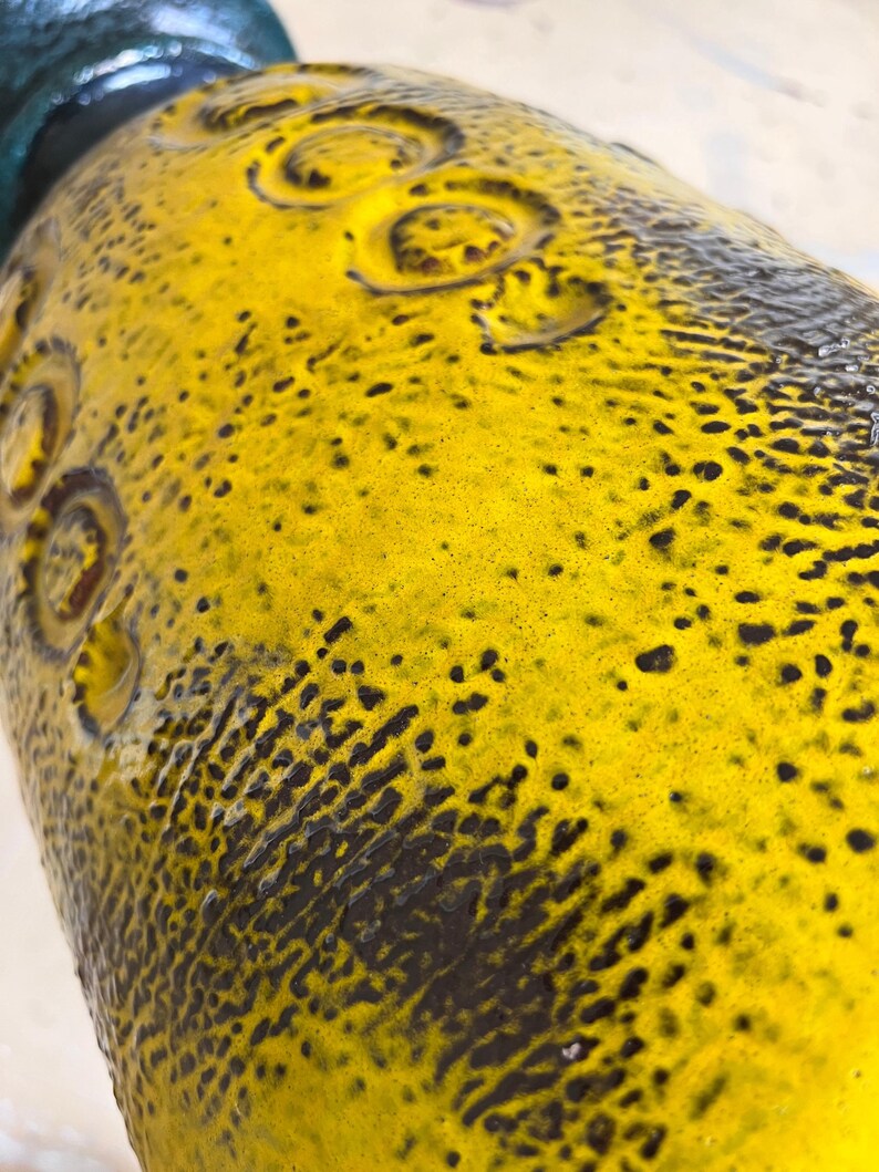 Yellow Fat Lava Floor Vase From Carstens Keramik - Etsy