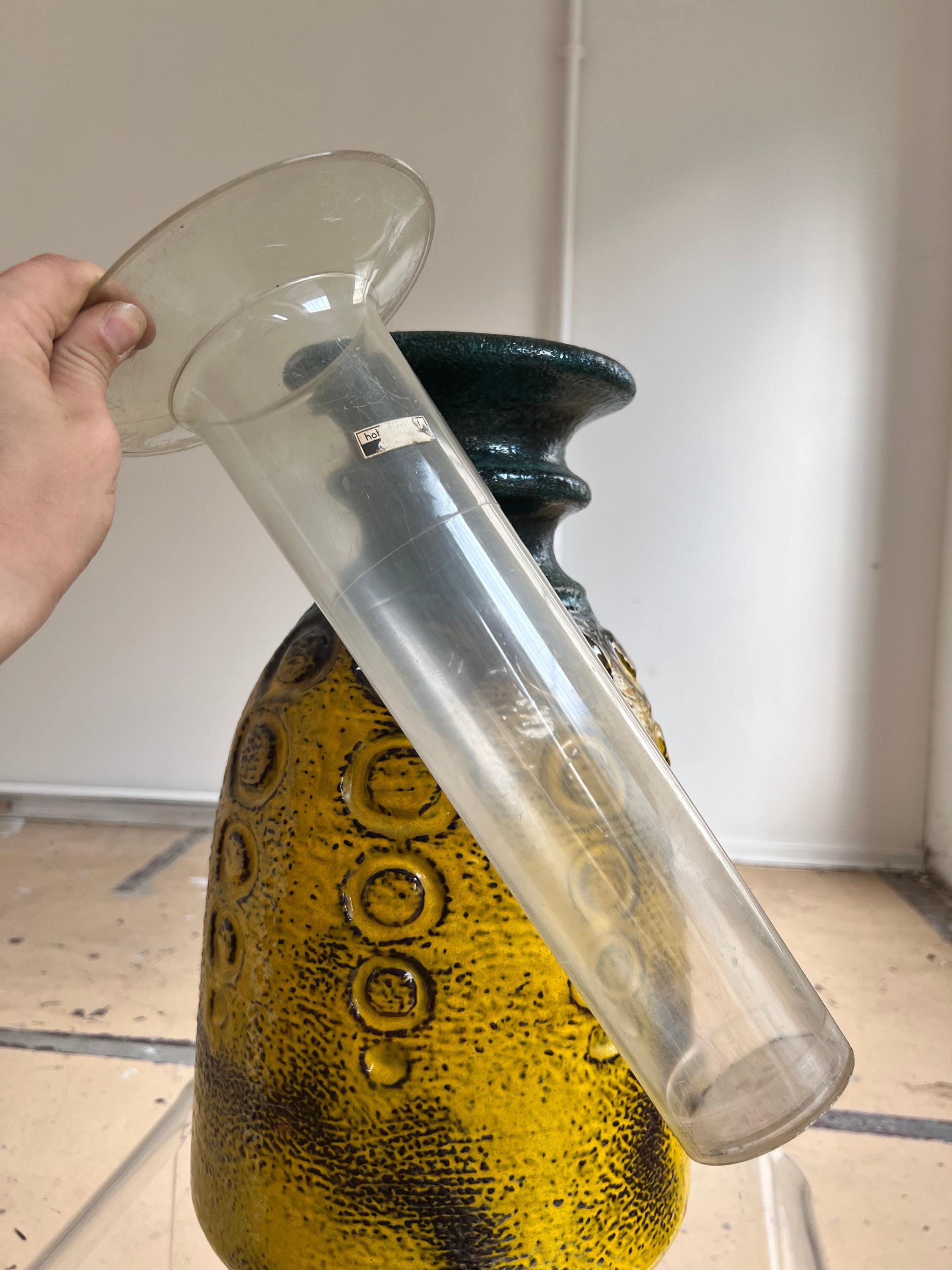 Yellow Fat Lava Floor Vase From Carstens Keramik - Etsy