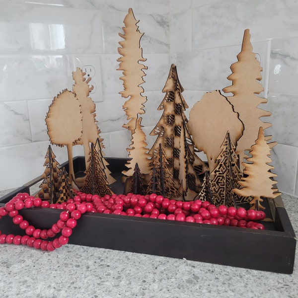 Wooden Pine Tree Table Decorations - Etsy