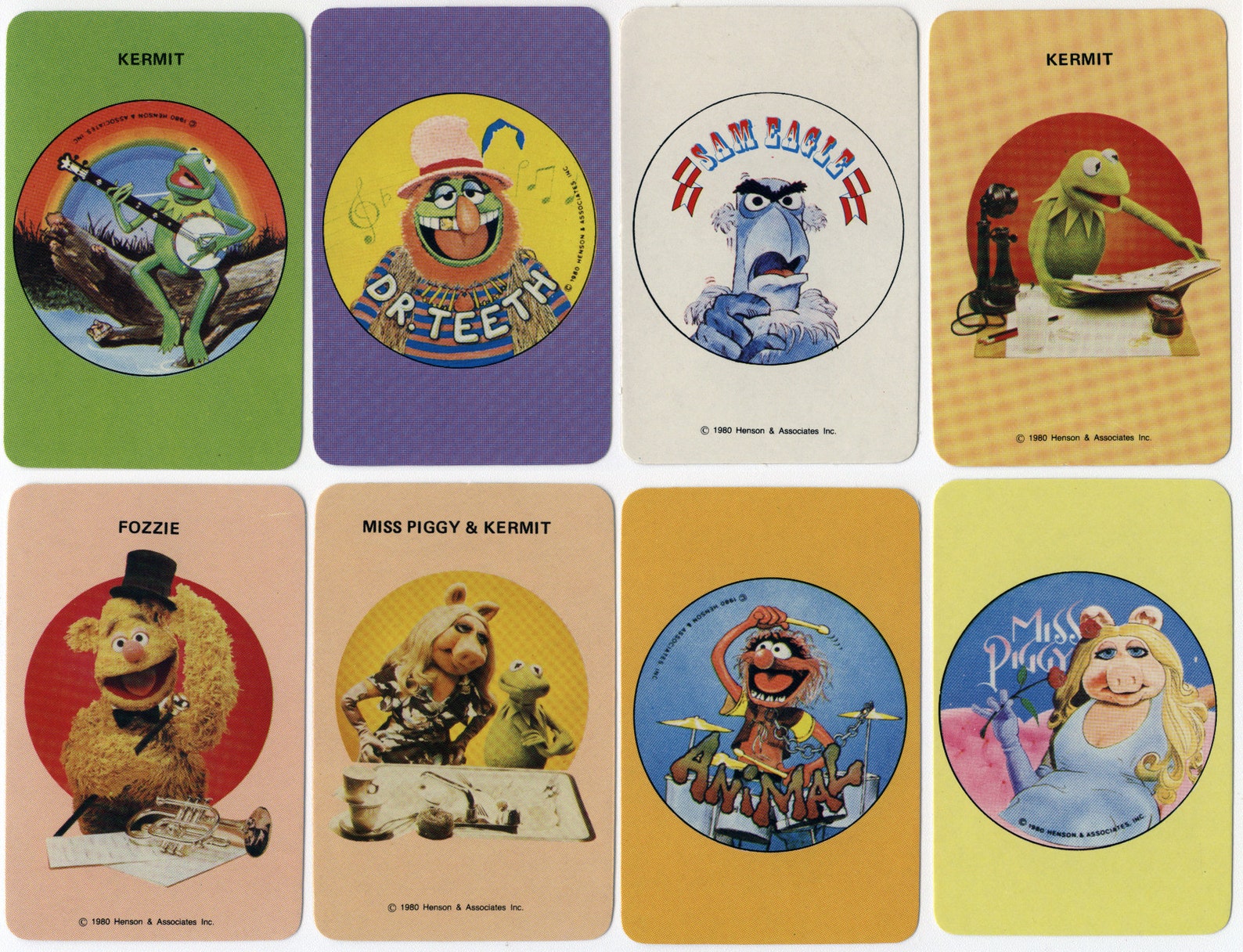 Vintage 1980s the Muppets Swap Cards: Kermit Frog, Miss Piggy, Gonzo ...