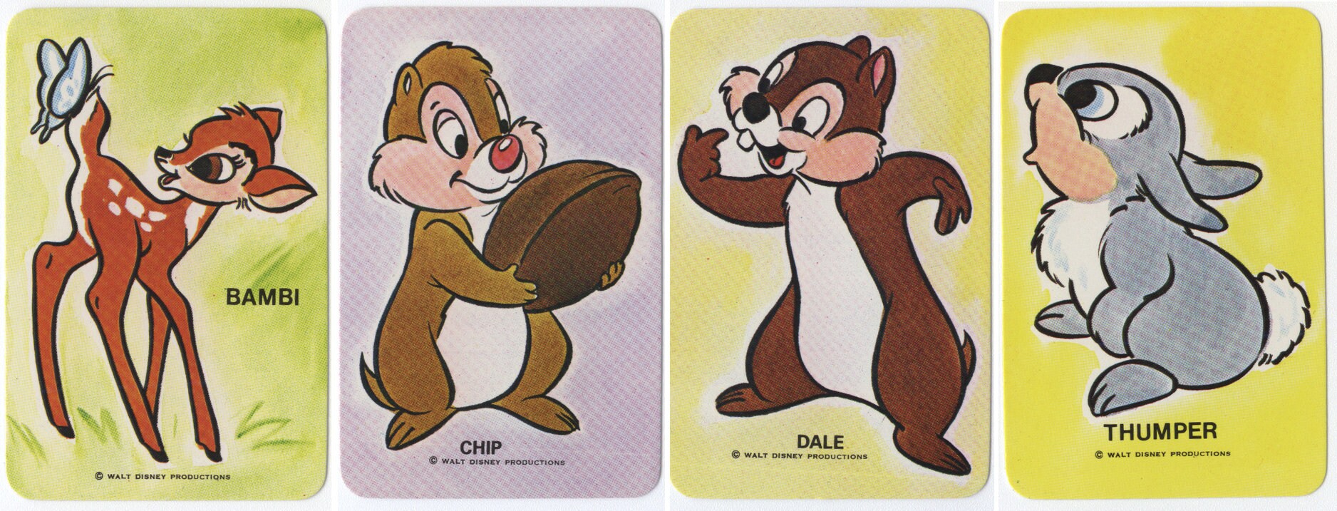 Lady and Tramp Dogs. Bambi Dale Chip Thumper Vintage Australian 1970s ...