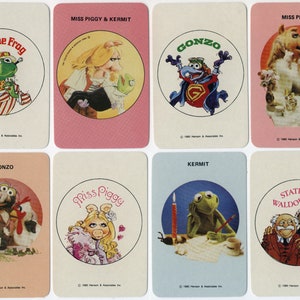 Vintage 1980s the Muppets Swap Cards: Kermit Frog, Miss Piggy, Gonzo ...