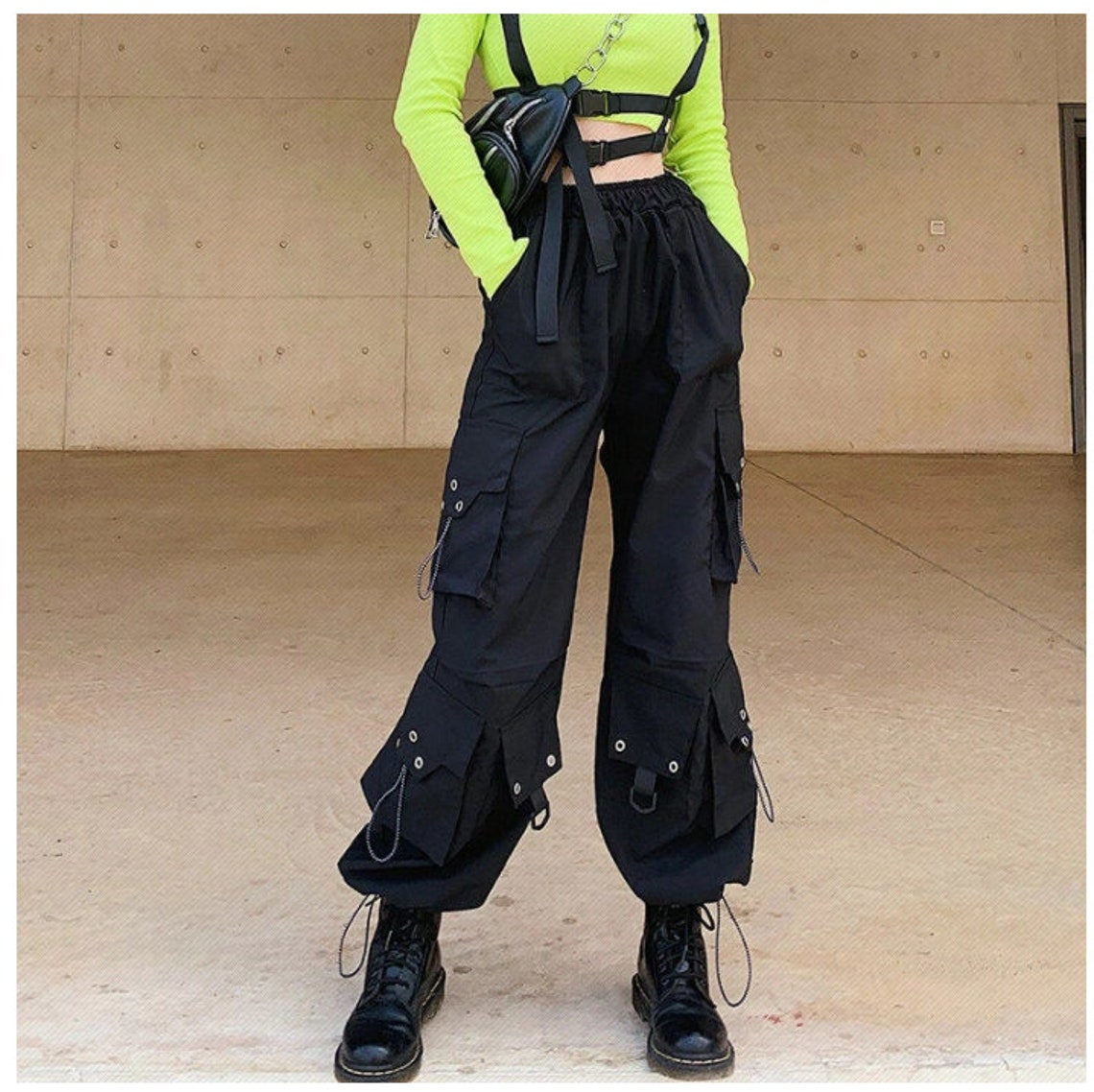 Gothic Cargo Pants Women Korean Fashion Spring 2021 Harajuku Etsy