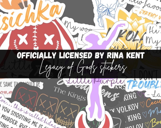 Heathens, Legacy of God Sticker Pack - Rina Kent Merch, Nickname, Masks ...
