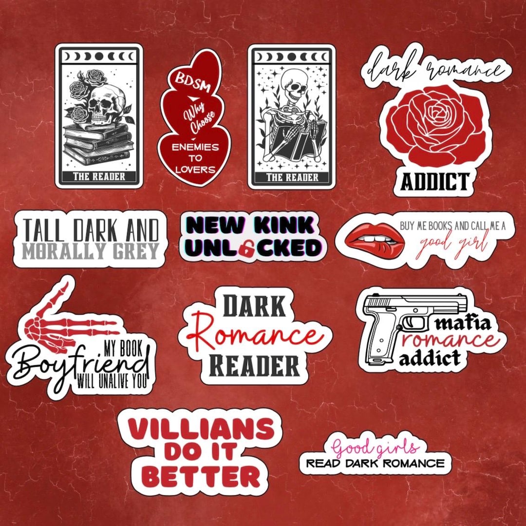 Dark Romance Stickers: Funny Booktok Decals (10pcs) - Etsy