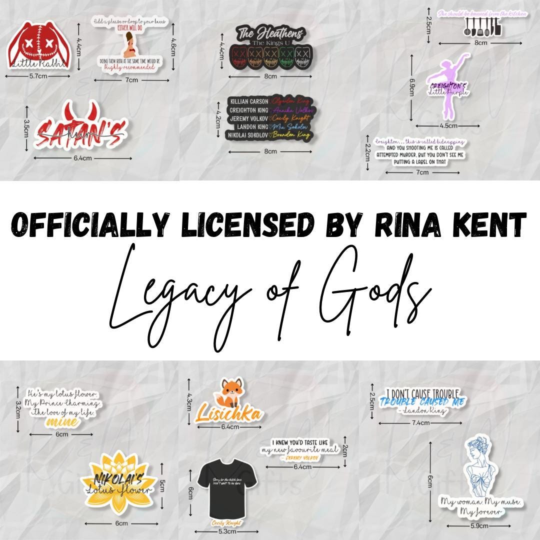 Legacy of Gods Stickers | OFFICIALLY LICENSED | Rina Kent | the ...