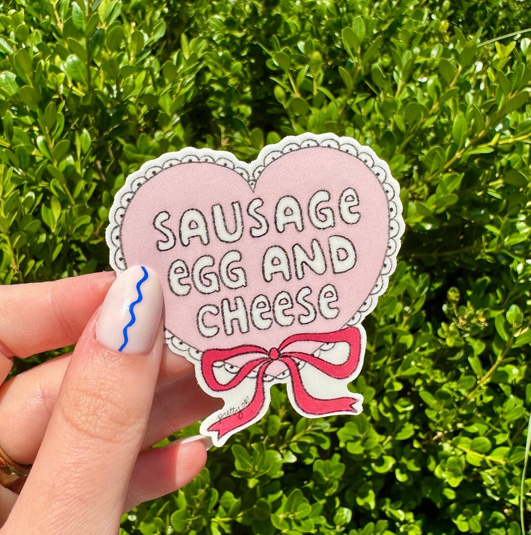Sausage Egg and Cheese, Bagel Sticker, Foodie Stickers, Retro Style ...