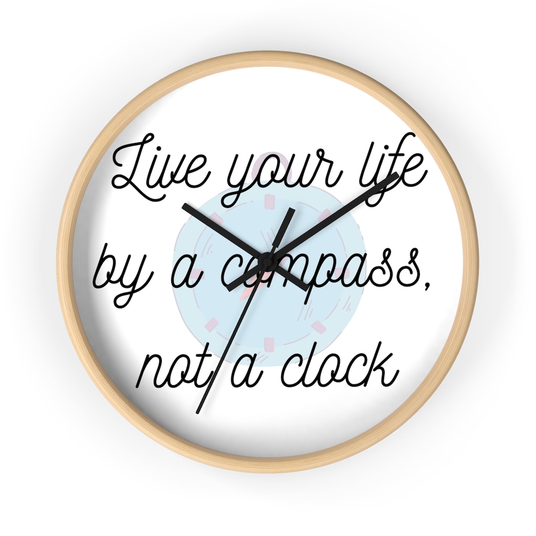 Compass Wall Clock Nautical Home Decor Rustic Maritime Wall Art Gift ...