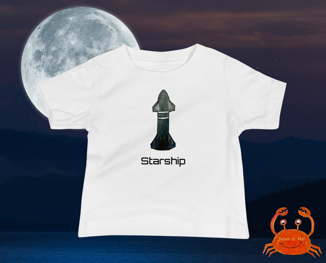 Baby Jersey Short Sleeve Spacex Starship Tee, Cute Spacex Starship ...