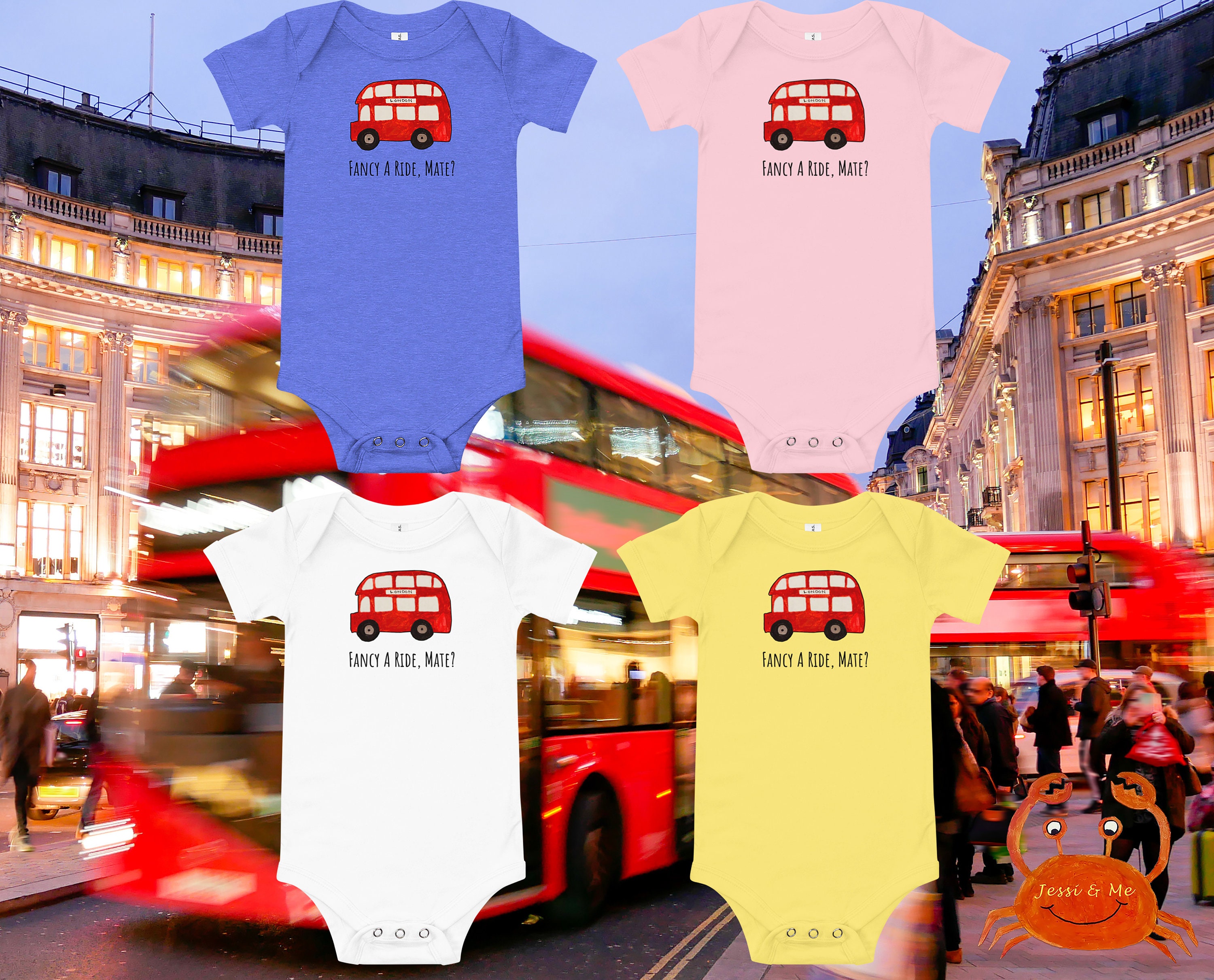 London Bus Onesie Cute London Bus Fancy A Ride Baby Outfit - Etsy