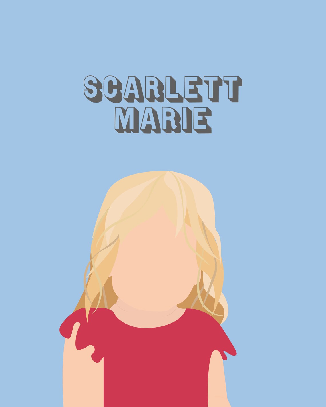 2 People Custom Modern Portrait - Digital Download - Etsy