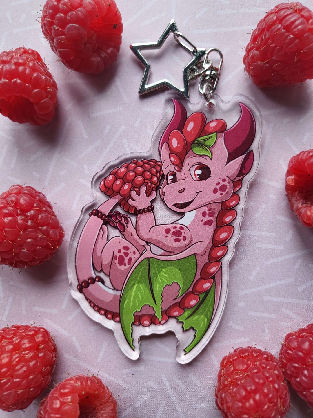 Raspberry Dragon Fruit Keychain Edition ~3''(76.2mm) - Etsy