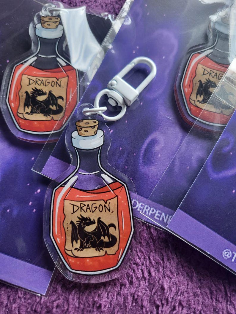 Dragon Transformation Potion Keychain ~6cm/2.5" - Etsy
