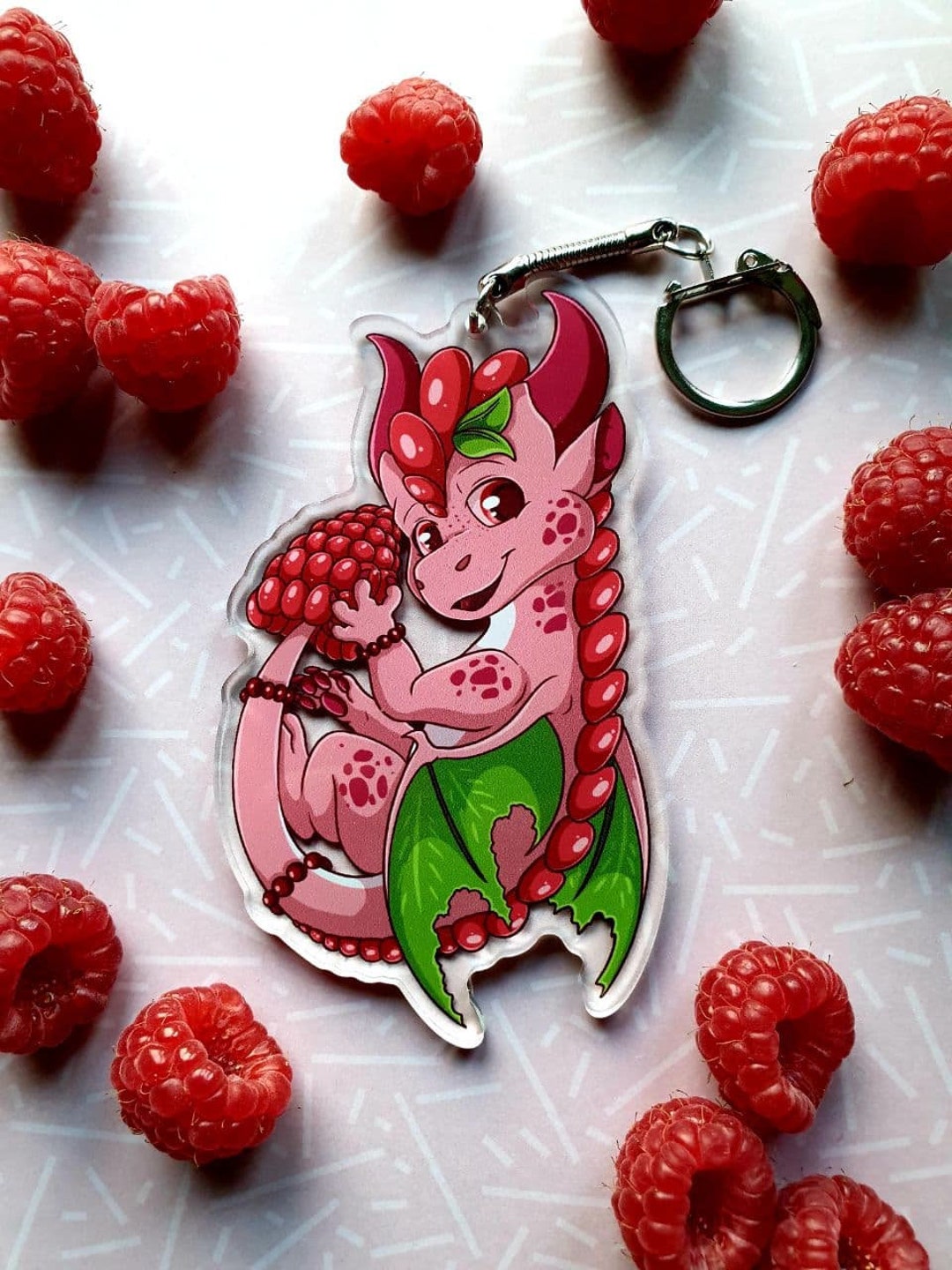 Dragon Fruit Raspberry Edition Keyring 10cm/4 - Etsy