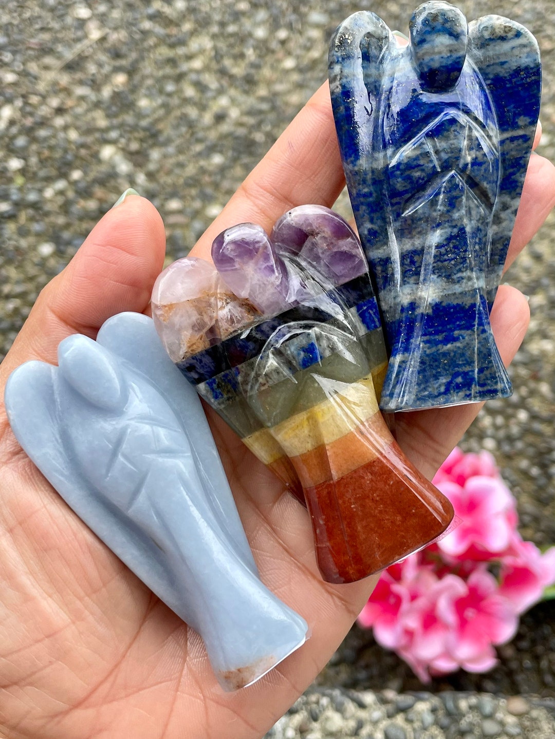 Crystal Guardian Angel, Natural Stone Carving, Healing Crystals - Etsy