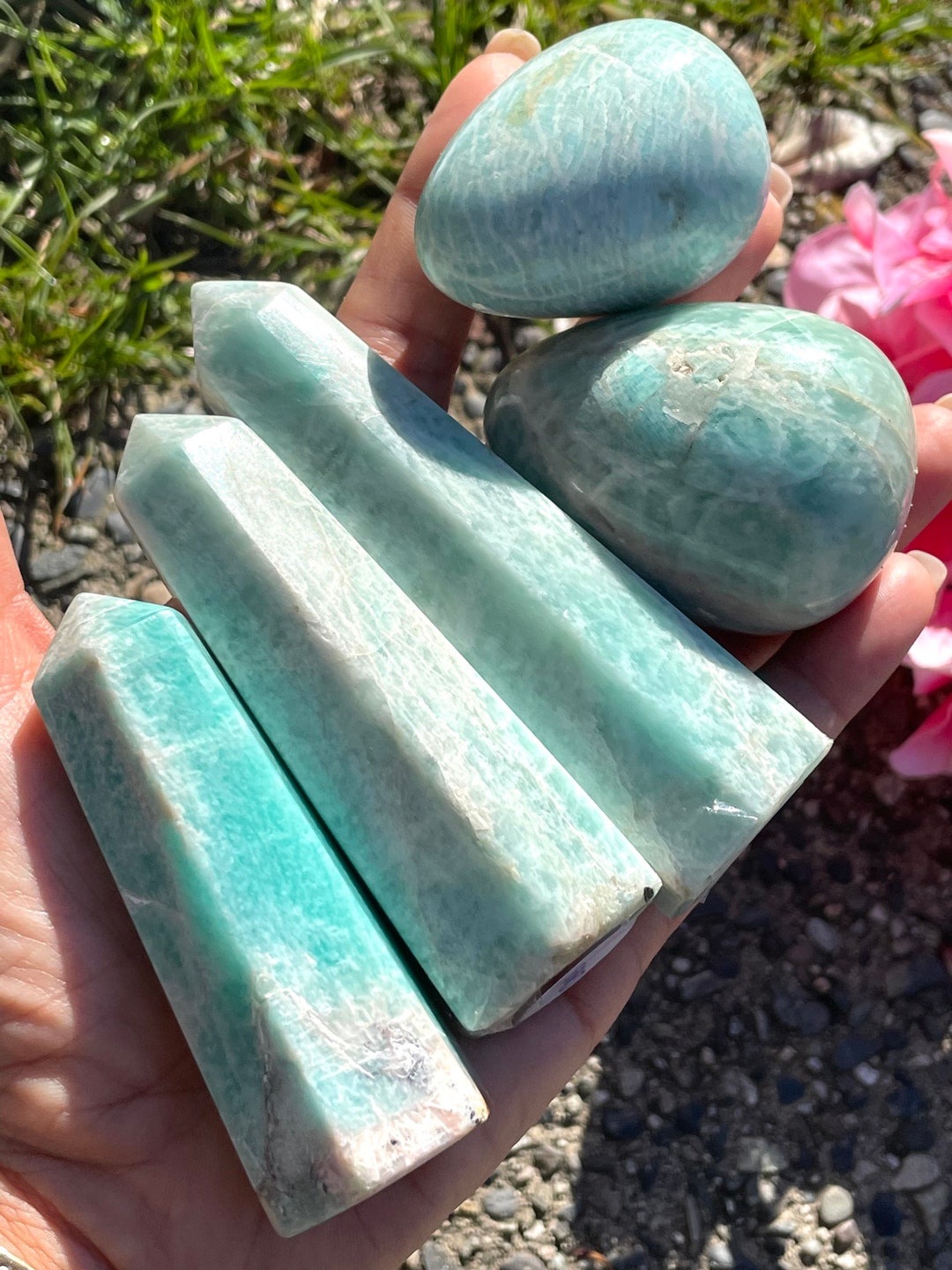 Amazonite Towers & Eggs, Natural Crystals, Amazon Stone, Home Decor ...