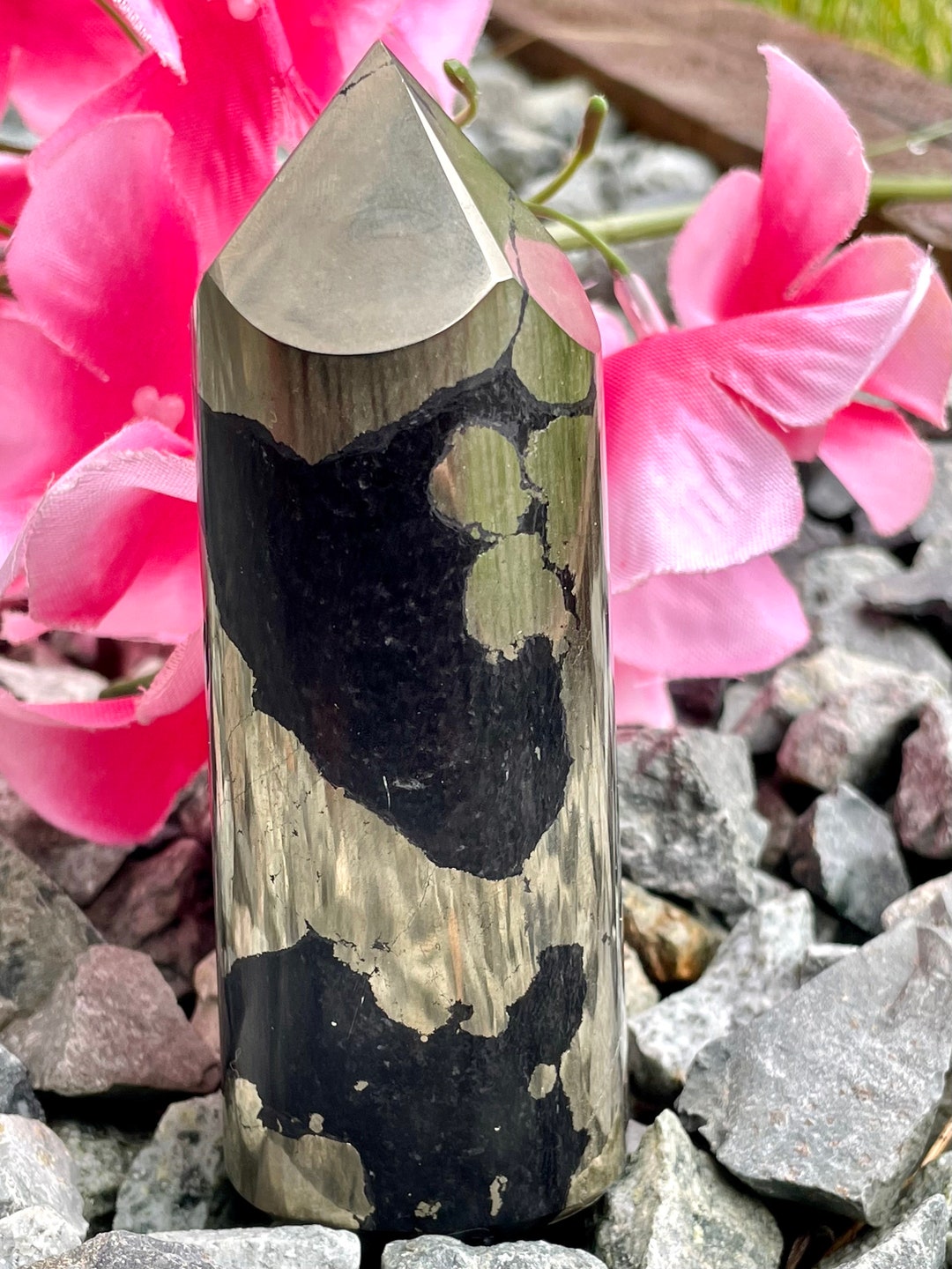 Peruvian Pyrite Tower, Natural Crystals, Fool's Gold, Wealth, Abundance ...