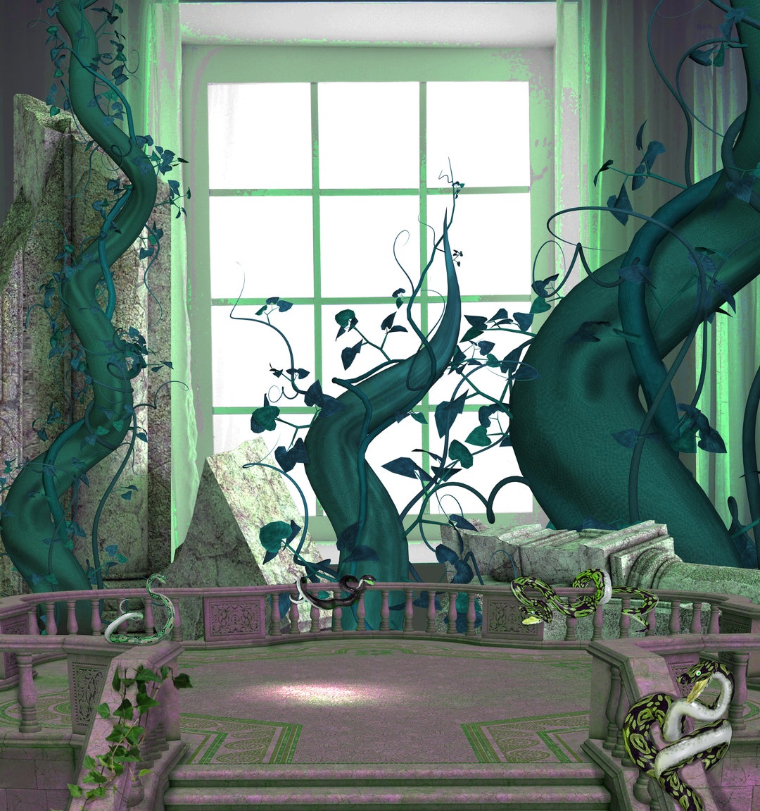 Medusa's Castle- Abandoned-castle-snake Queen - Etsy