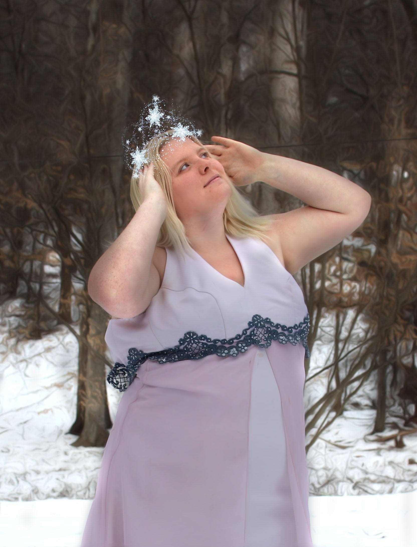 Snow Flake Crown-crown-crown Overlay-digital Crown - Etsy
