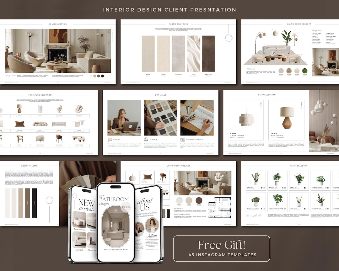 Interior Design Presentation Template / Client Presentation / Canva ...