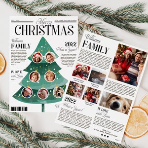 Christmas Newsletter Bundle / Canva Templates / Family Year in Review ...