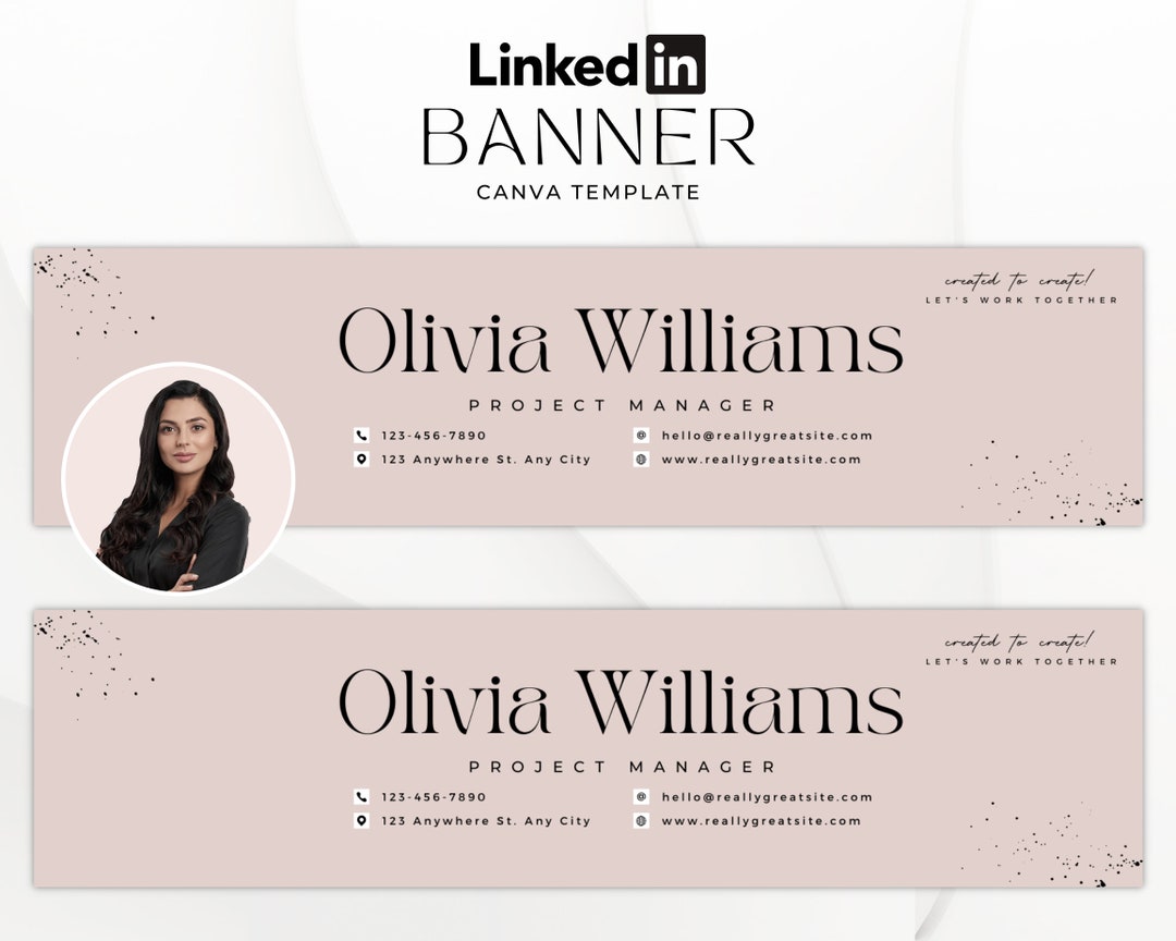 Linkedin Banner / DIY Canva Template / Professional Linkedin Background ...