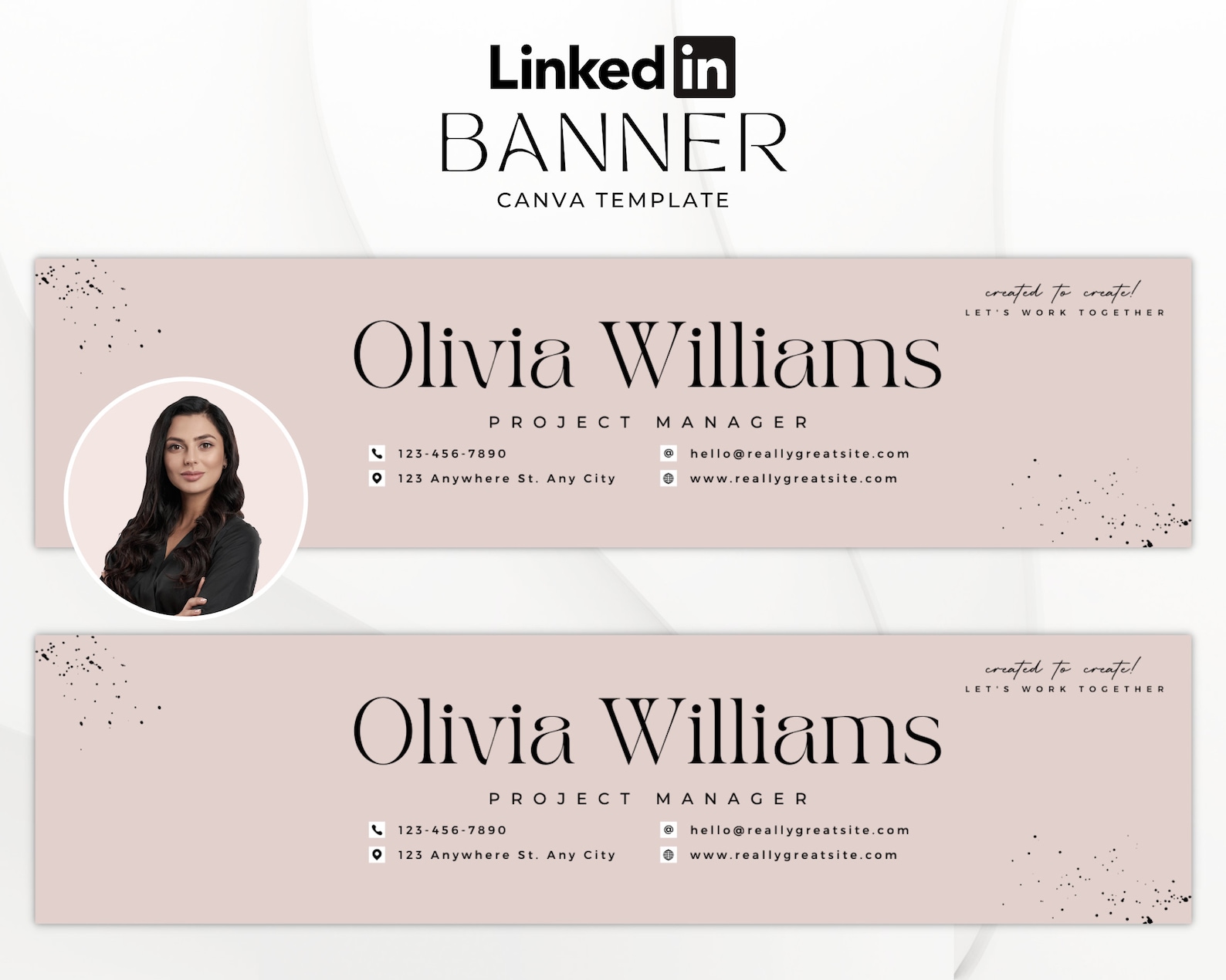 Linkedin Banner / DIY Canva Template / Professional Linkedin Background ...