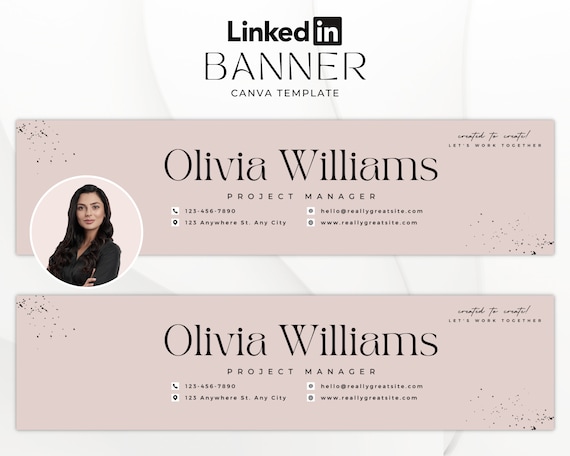 Linkedin Banner / DIY Canva Template / Professional Linkedin - Etsy