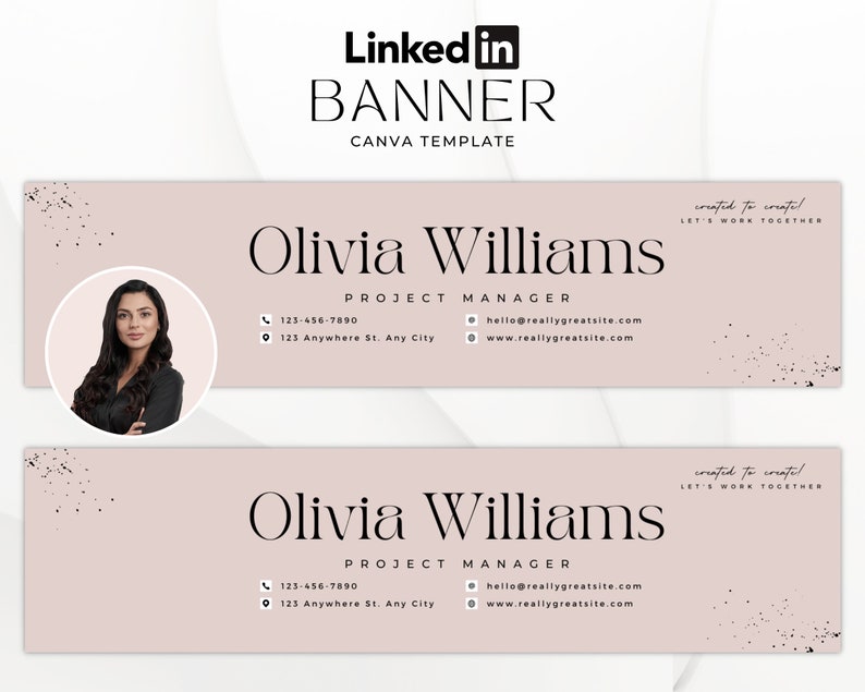Linkedin Banner / DIY Canva Template / Professional Linkedin Background ...
