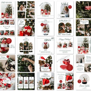 Christmas Instagram Templates / Holiday Social Media Bundle / Instagram ...