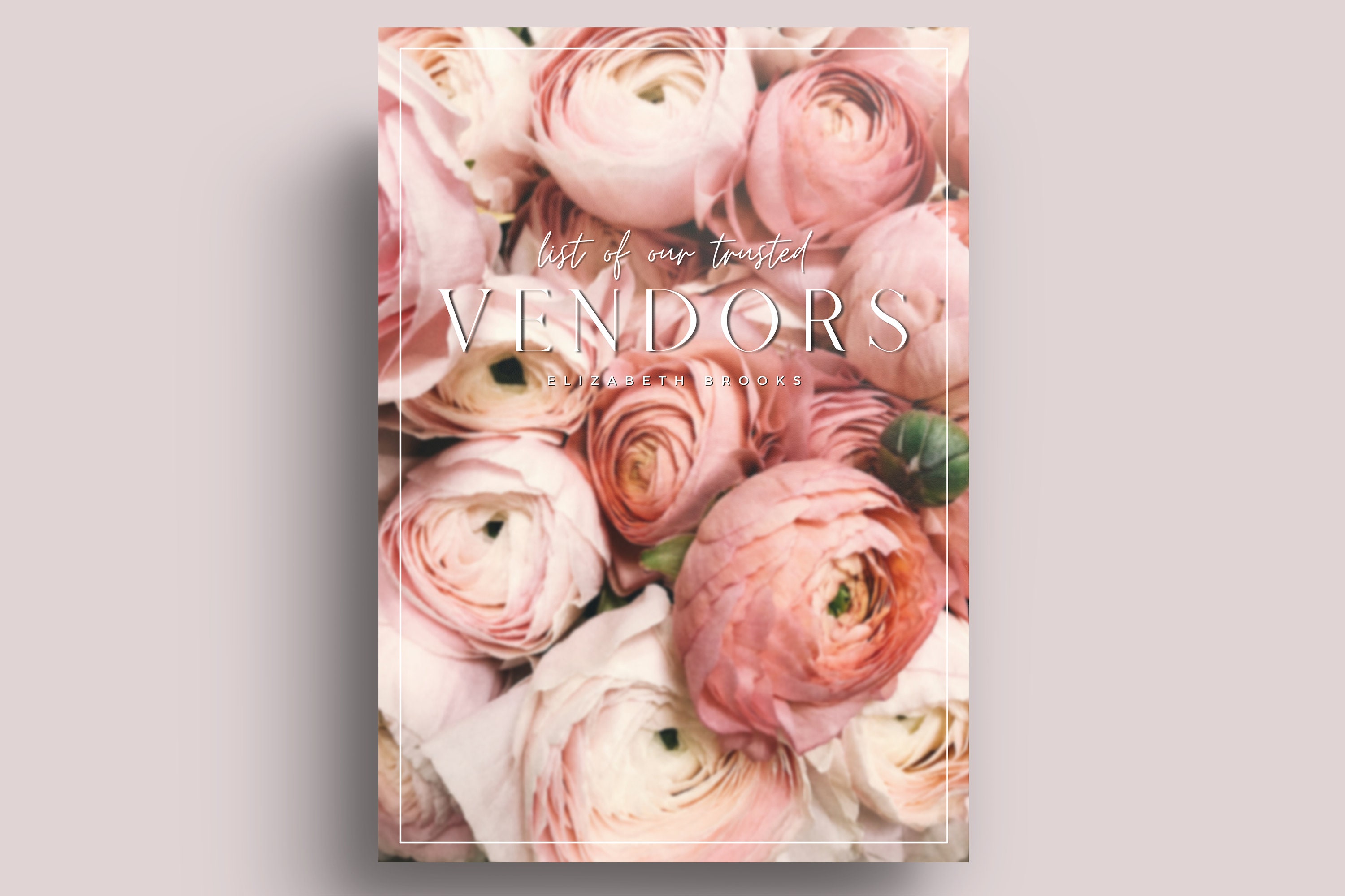 Vendor List Editable Wedding Template Wedding Planner | Etsy