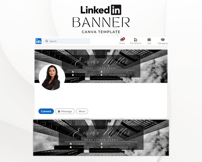 Linkedin Banner / DIY Canva Template / Professional Linkedin Background ...